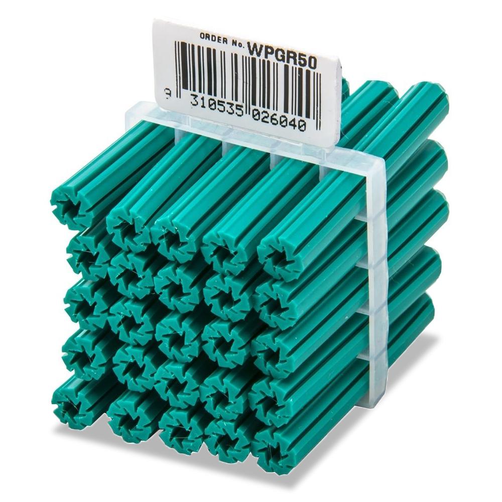 Ramset WPGR50 25 Pack 50mm Green Wall Plug