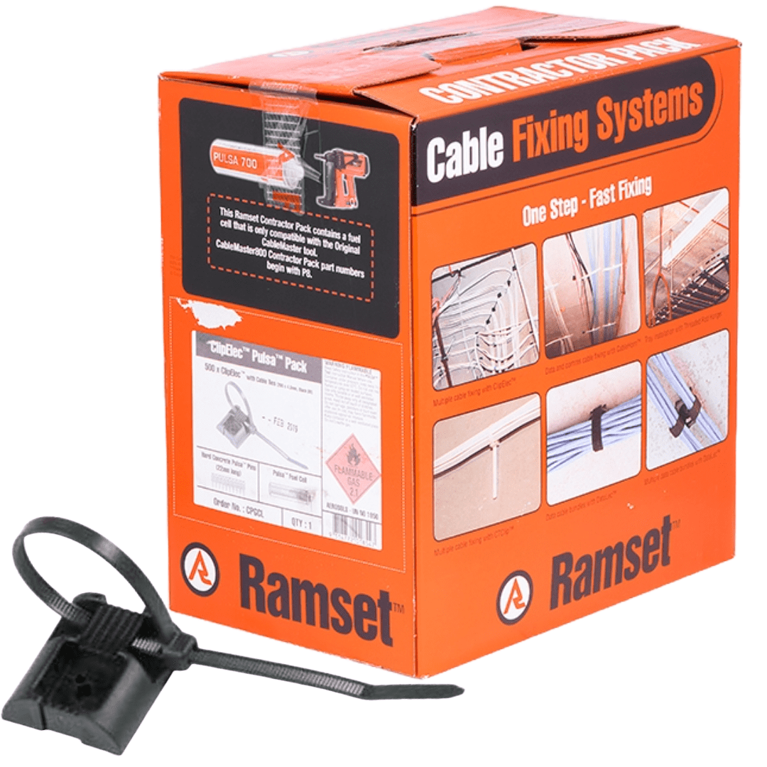 Ramset P8CPGCL 500 Pack ClipElec All Purpose Cable Ties