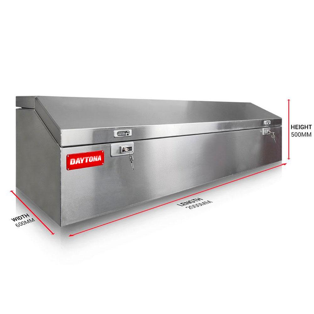 Daytona PTS2000 2mm 2000 x 600 x 500mm Polished Aluminium Slanted Lid ...