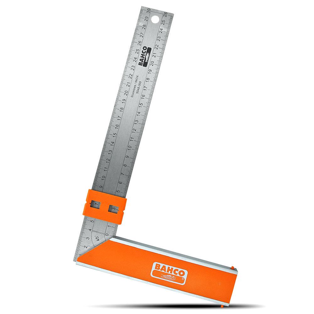 Bahco 9048-300 300mm (12") Square Ruler with Balance Pin & Removable ...