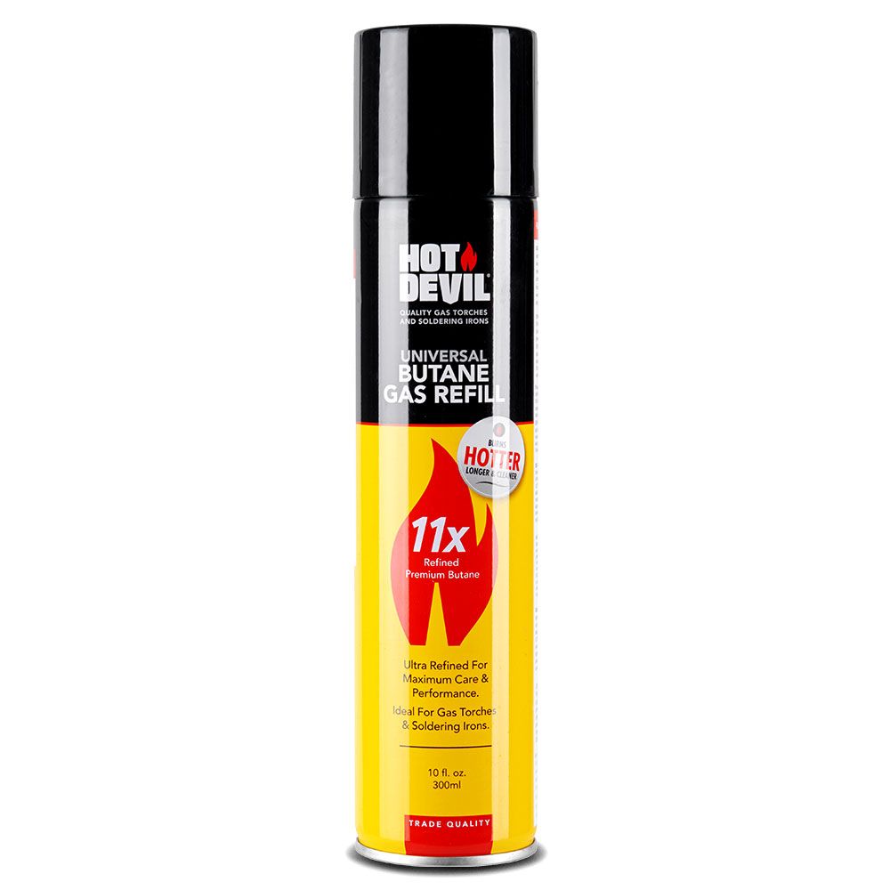 Hot Devil HDGAS5 300g 11x Purified Butane Gas Refill Bottle