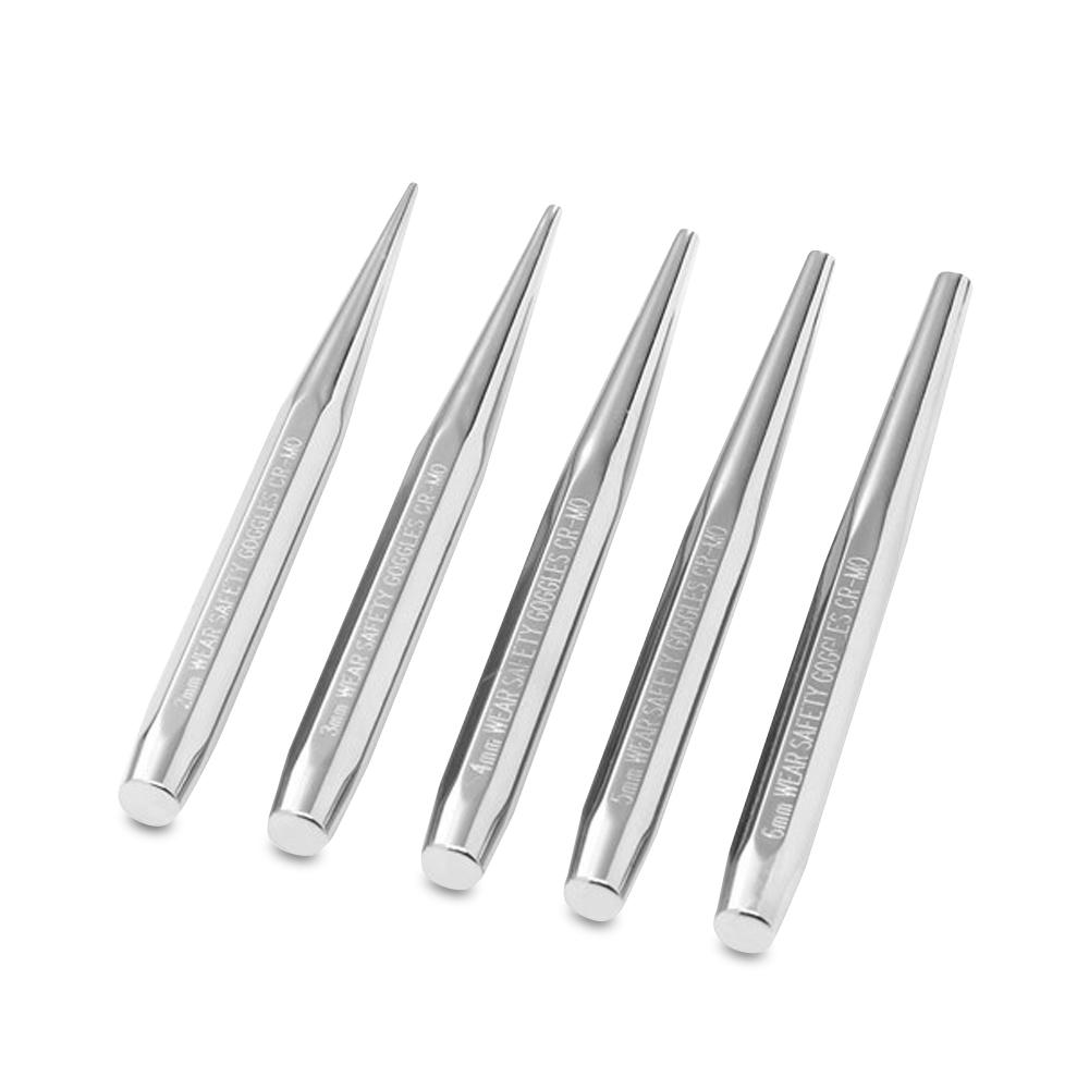 Toledo 301620 5pce Cr-Moly Polished Taper Punch Set