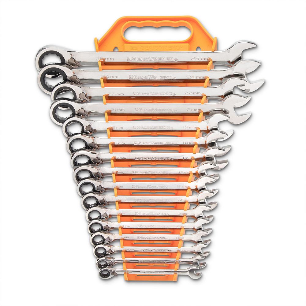 GEARWRENCH 9602N 16pce 12 Point Metric Reversible Ratcheting ...