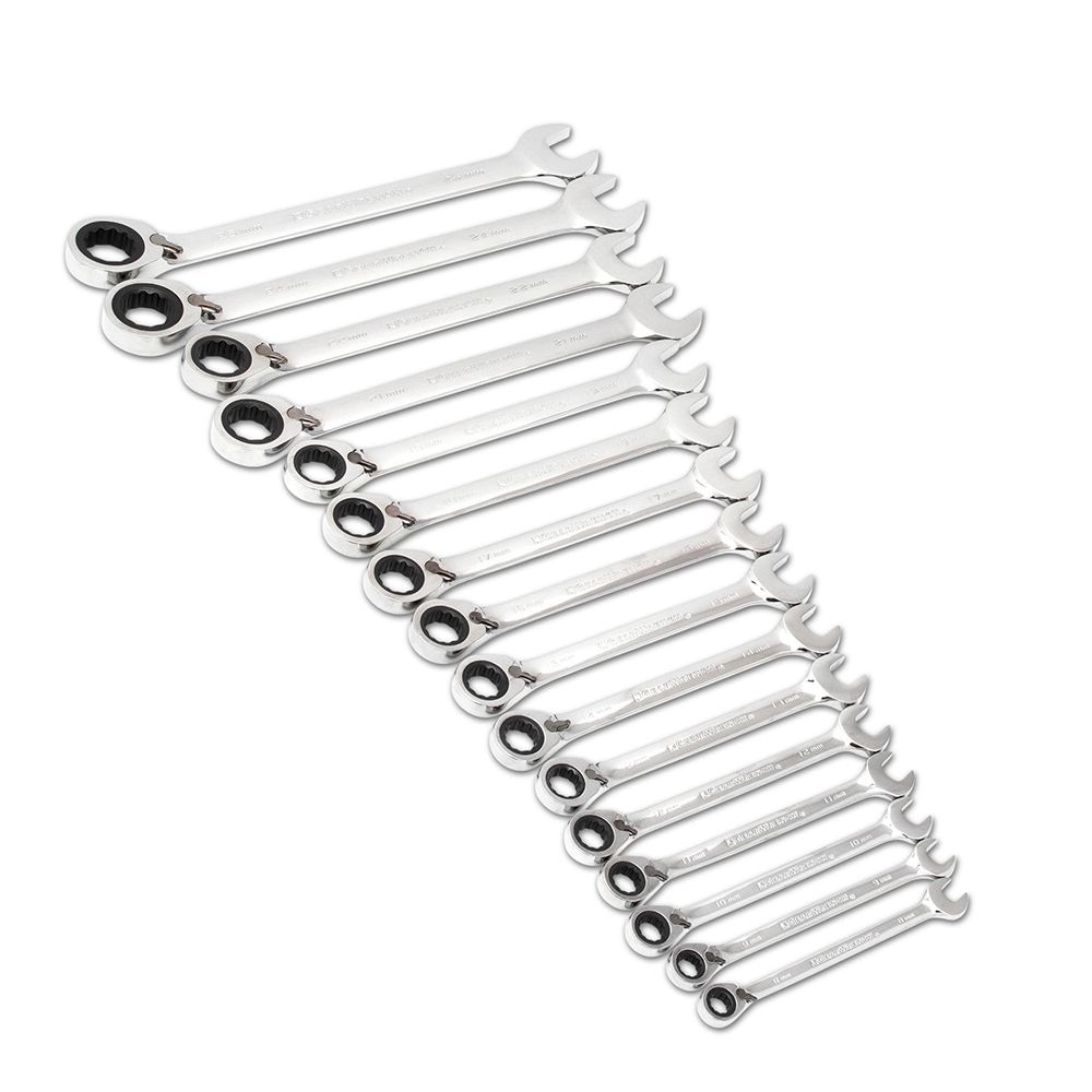 GEARWRENCH 9602N 16pce 12 Point Metric Reversible Ratcheting ...