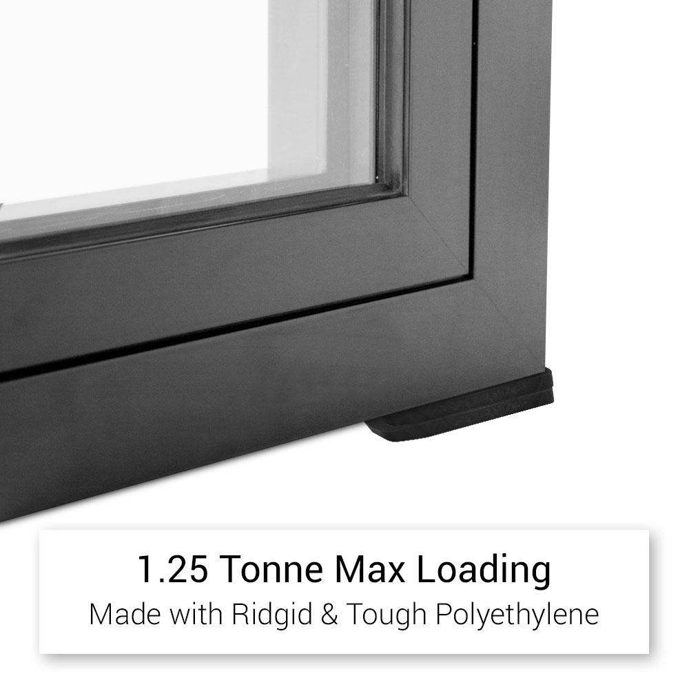 Fixed Fasteners F1075P 100-Pack 10 x 75mm U-Shaped Black Window Packers