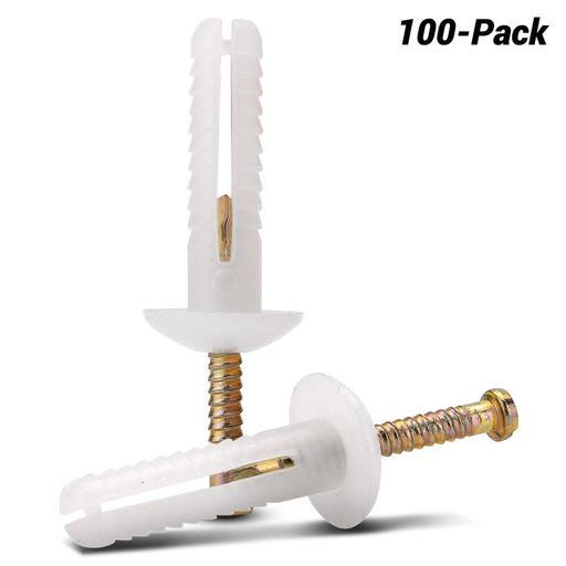 Fixed Fasteners F6525MA 100-Pack 6.5 x 25mm Mushroom Head Nail In Anchors