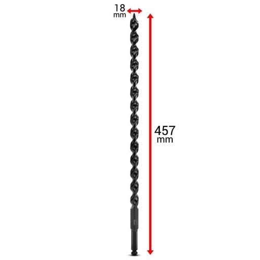 Xtorque X18LA 457mm x 18mm Ultra Hard Scotch Auger Drill Bit
