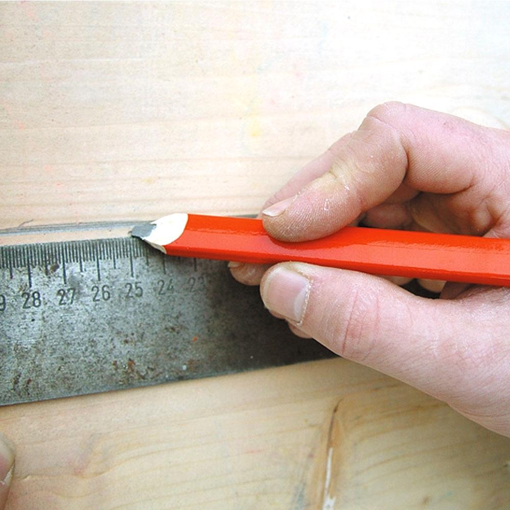 Bleispitz 0310 12-Pack HB 240mm Flat Oval Red Carpenter Pencils - MADE ...