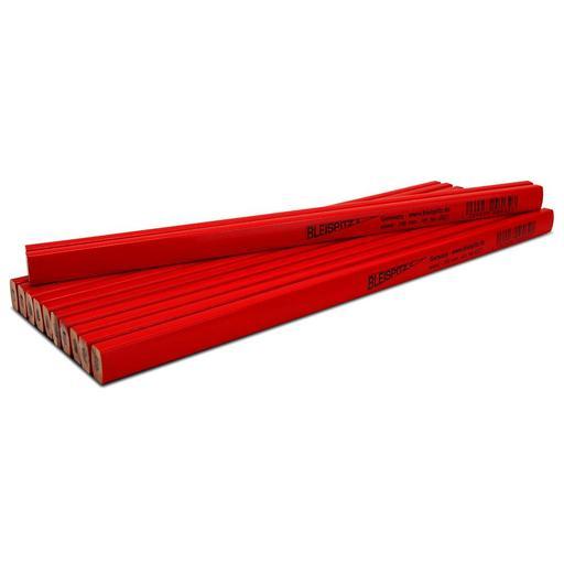 Bleispitz 0310 12-Pack HB 240mm Flat Oval Red Carpenter Pencils - MADE ...