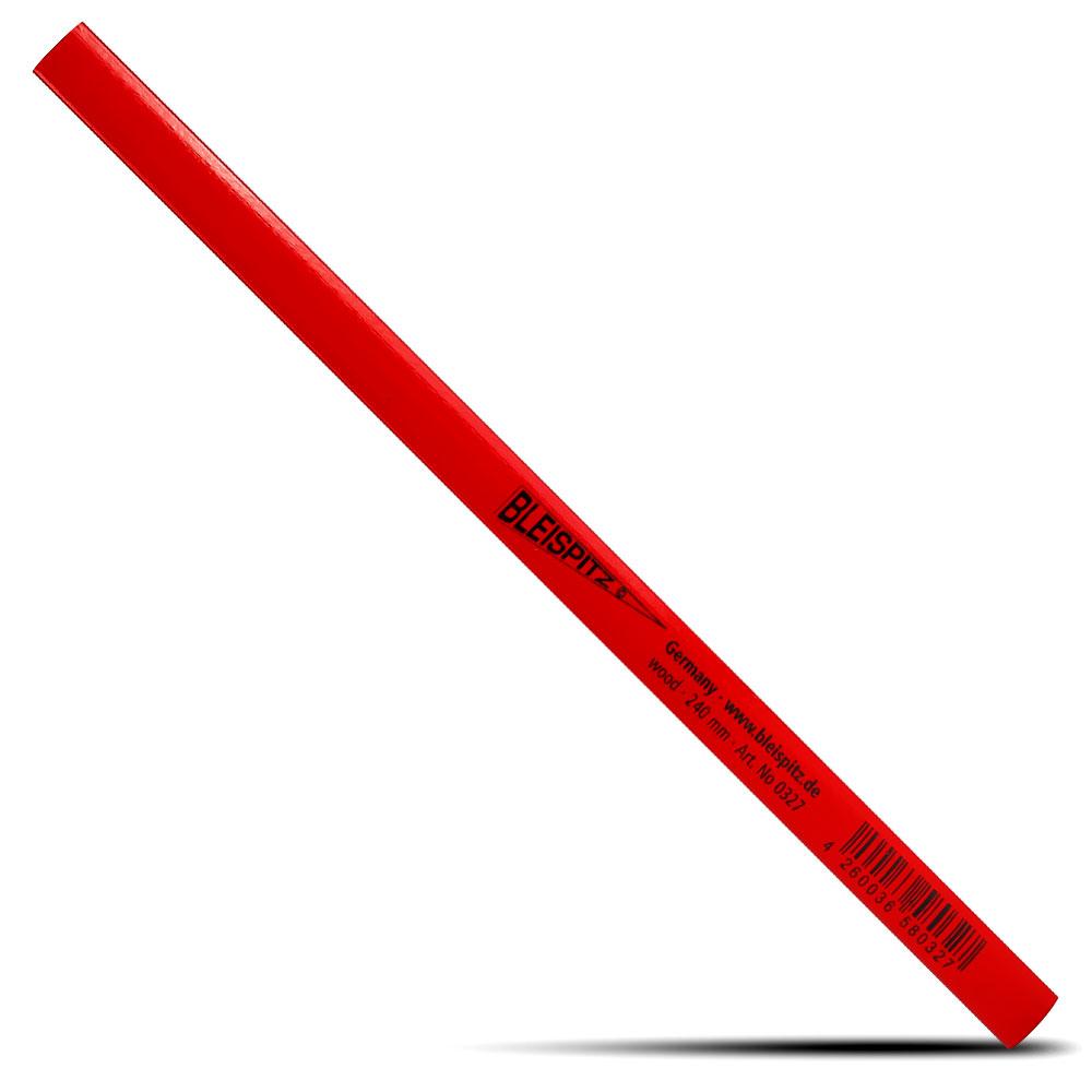 Bleispitz 0310 12-Pack HB 240mm Flat Oval Red Carpenter Pencils - MADE ...