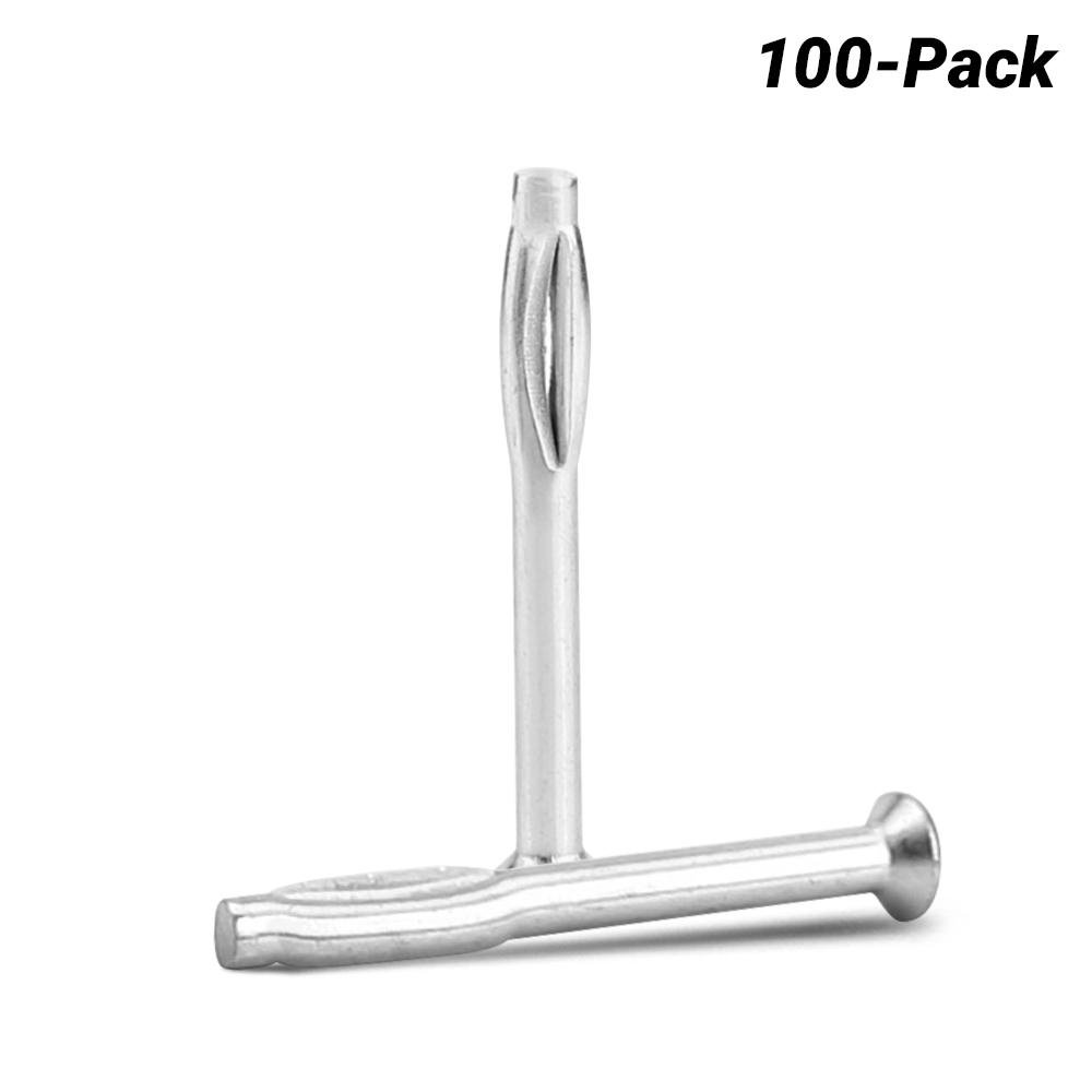 Fixed Fasteners F675SA 100-Pack 6 x 75mm Flat Head White Zinc Split ...