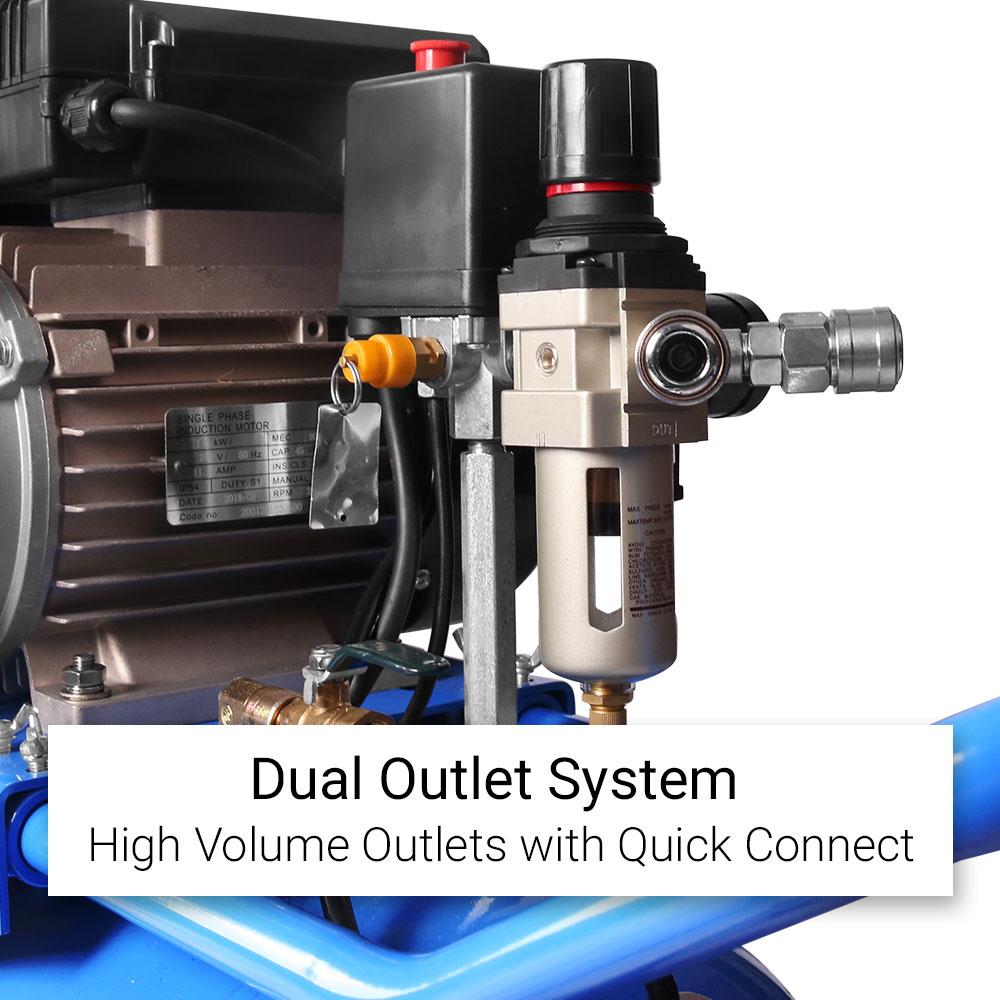 Lincoln L3060L 3.0HP 60L Triple Piston Twin Belt Driven Electric Air ...