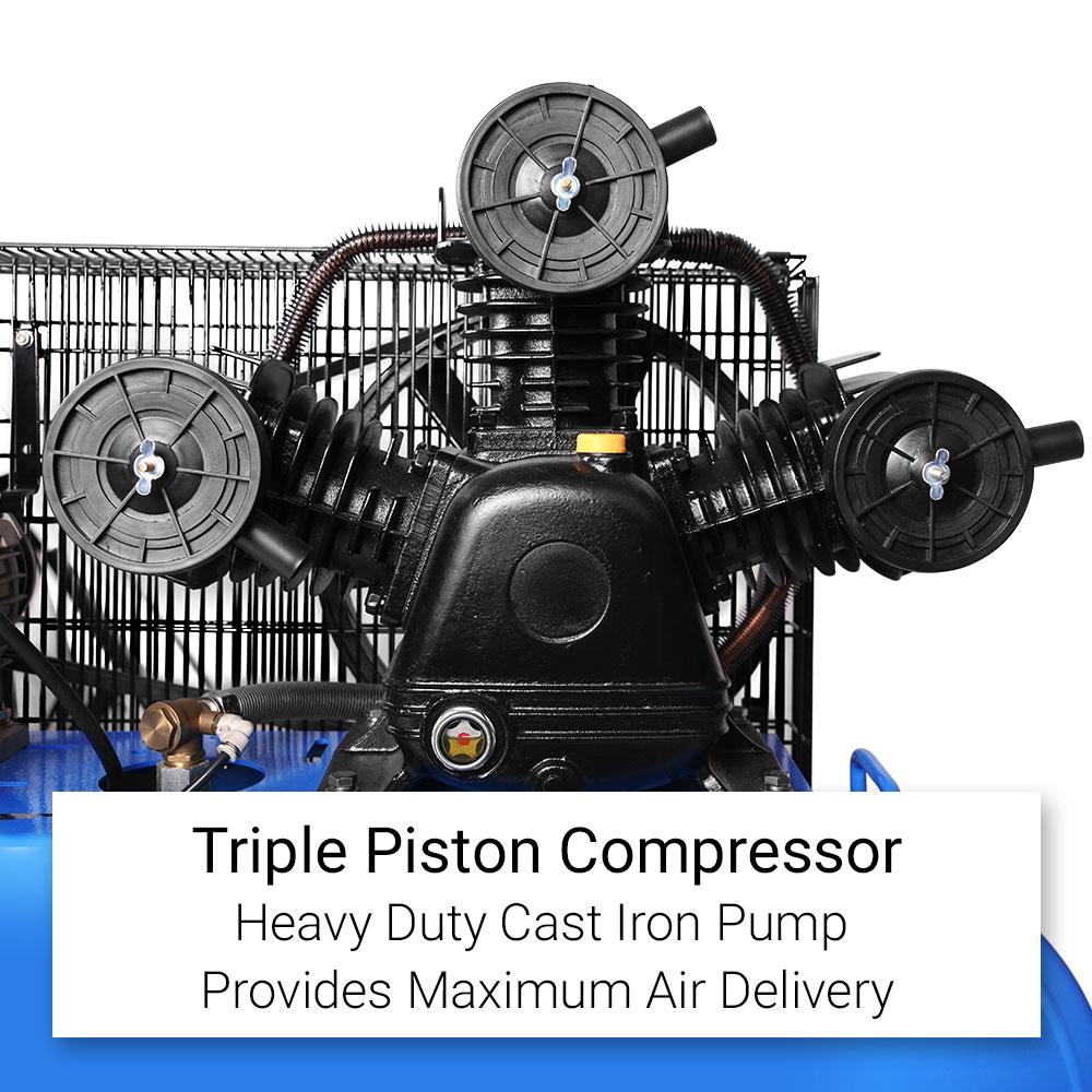 Lincoln L6560LP 60L Triple Piston Twin Belt Driven Petrol Air Compressor