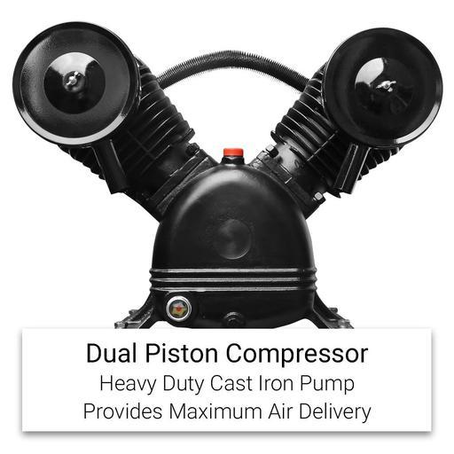 Lincoln L5200T 5.5HP 200L Twin Piston Twin Belt Driven Electric Air ...