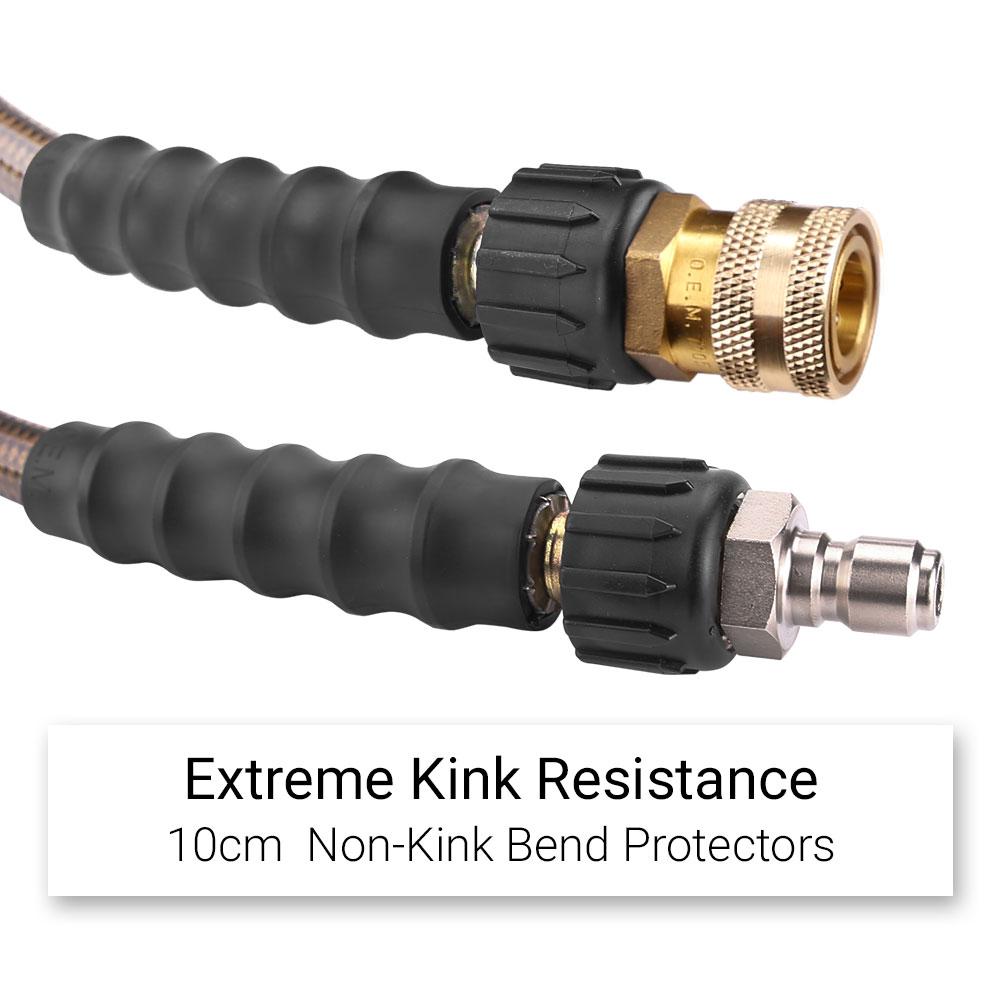 Typhoon TM30 Monster 30M 3/8" High Pressure Steel Braided Hose With Quick Connect Fittings