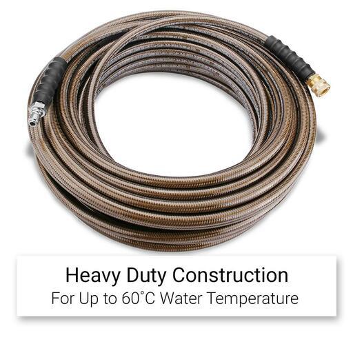 Typhoon TM30 Monster 30M 3/8" High Pressure Steel Braided Hose With Quick Connect Fittings