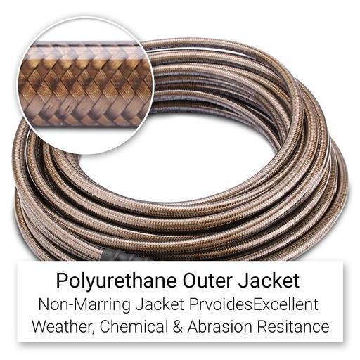 Typhoon TM20 Monster 20M 3/8" High Pressure Steel Braided Hose With Quick Connect Fittings