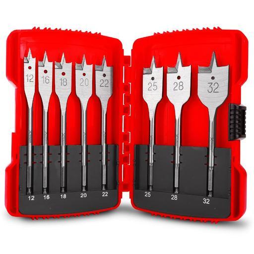 Xtorque SKIT8 8pce Metric Flat Wood Spade Drill Bit Set