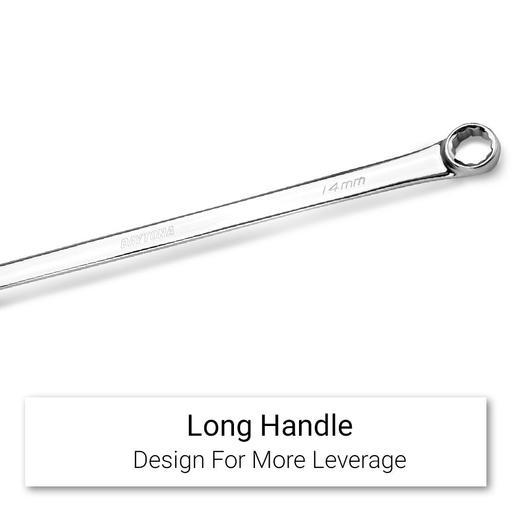 Daytona DSS6M 6pce Metric Extra Long Flat Double Ring Spanner Set