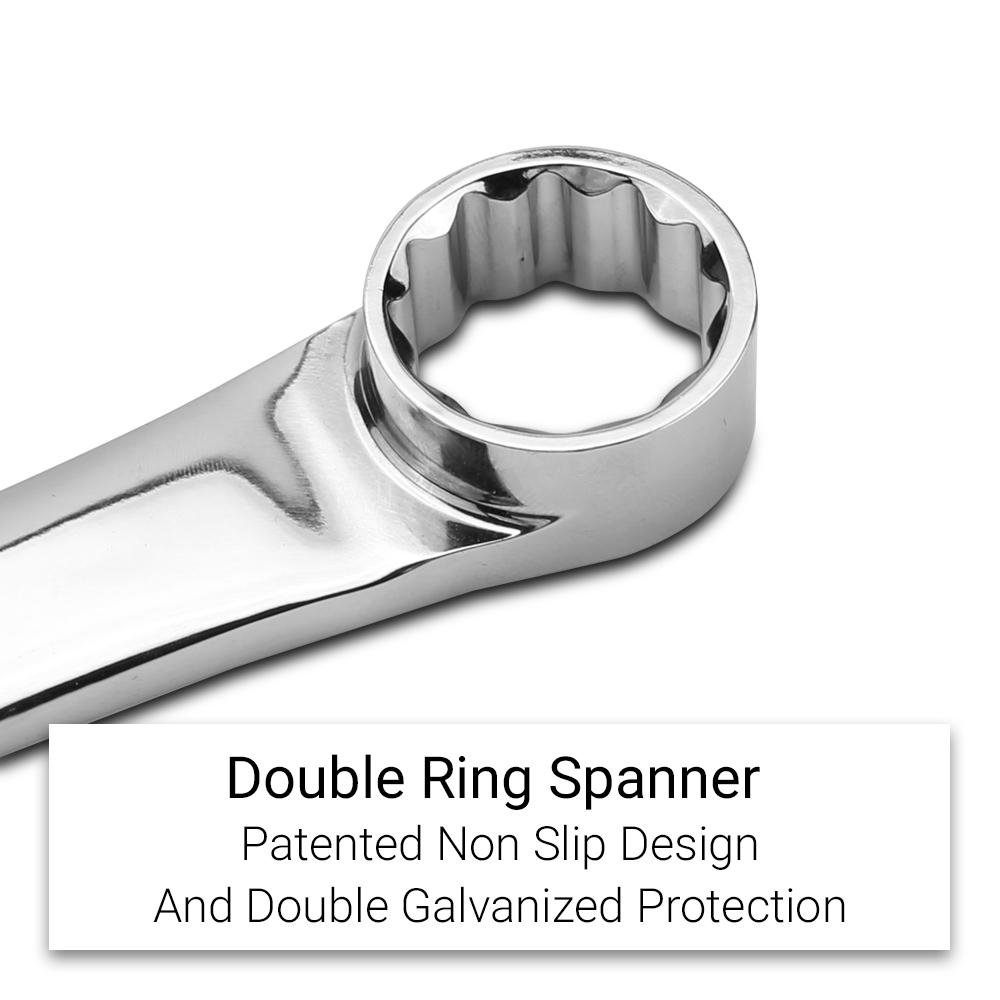Daytona DSS6I 6pce Imperial Extra Long Flat Double Ring Spanner Set