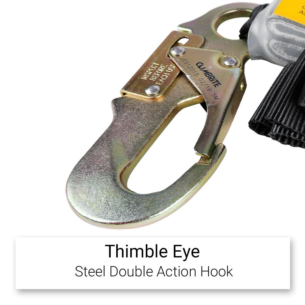 Climbrite CSL2 2m Energy Absorbing Lanyard With Snaphooks