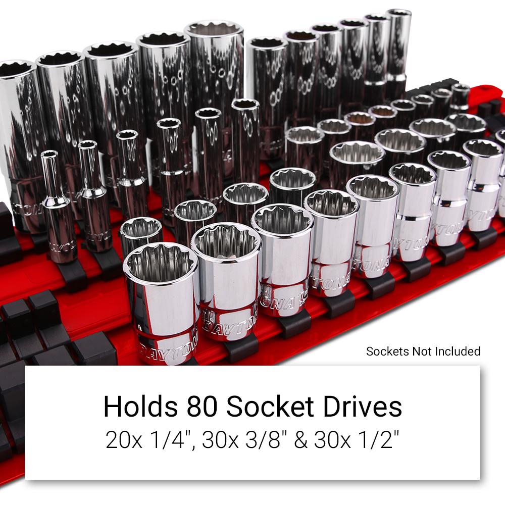Daytona DSTR80P 1/4", 3/8" & 1/2" 80pce Multi Drive Socket Tray Rack