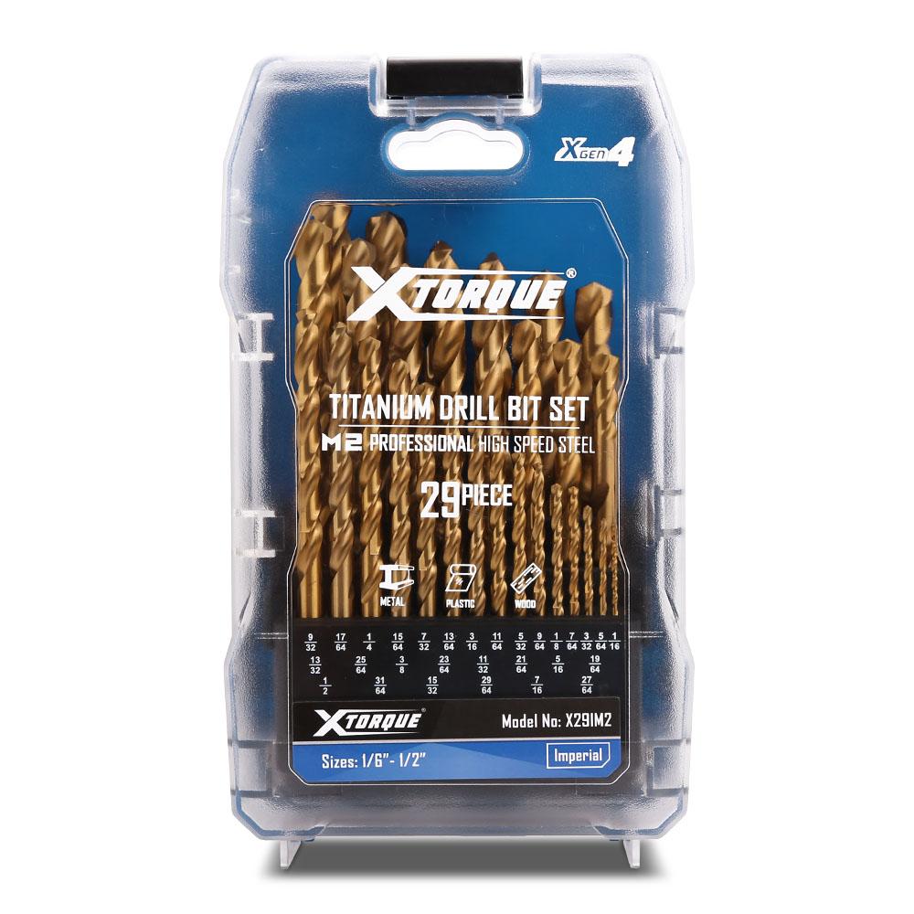 Xtorque X29IM2 29pce XGEN4 Professional Imperial M2 Titanium HSS Drill ...