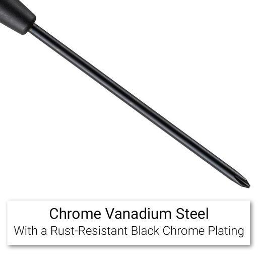 Vessel 120057 10pce Wood Resin Thru Tang Non Slip Screwdriver Set