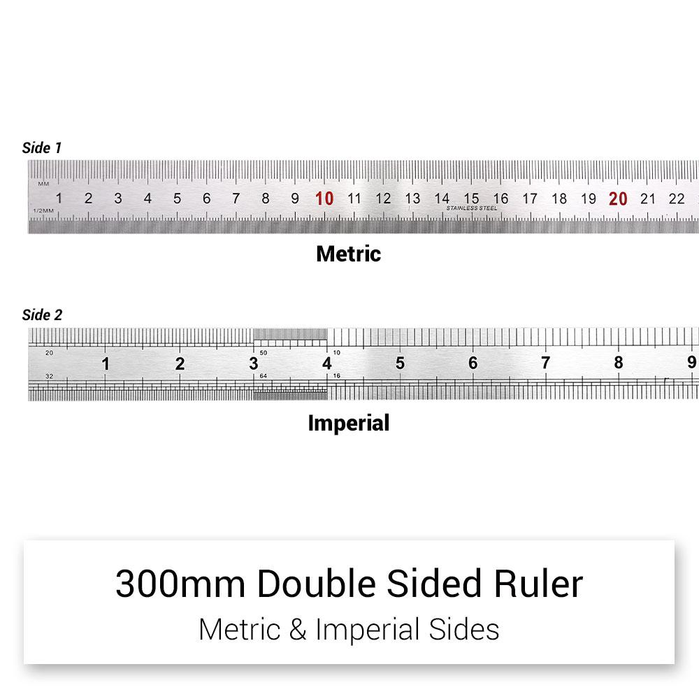Daytona DMR300 300mm (12") Stainless Steel Double Sided Metric ...