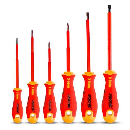 Felo 41396198 6pce 1000V Ergonic VDE Screw Driver Set