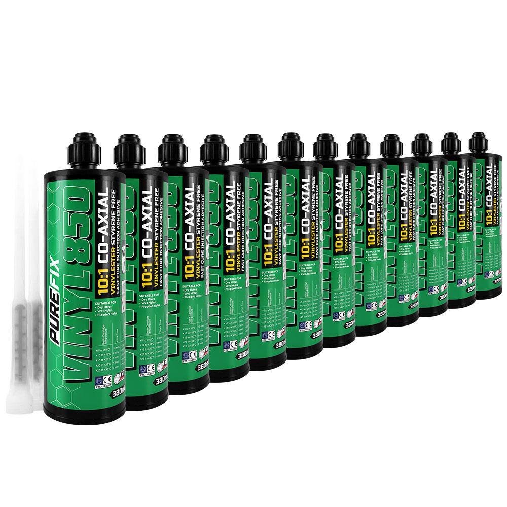 PureFix PFV850PK 12-Pack 380ml Vinylster 850 Chemical Anchor Masonry ...