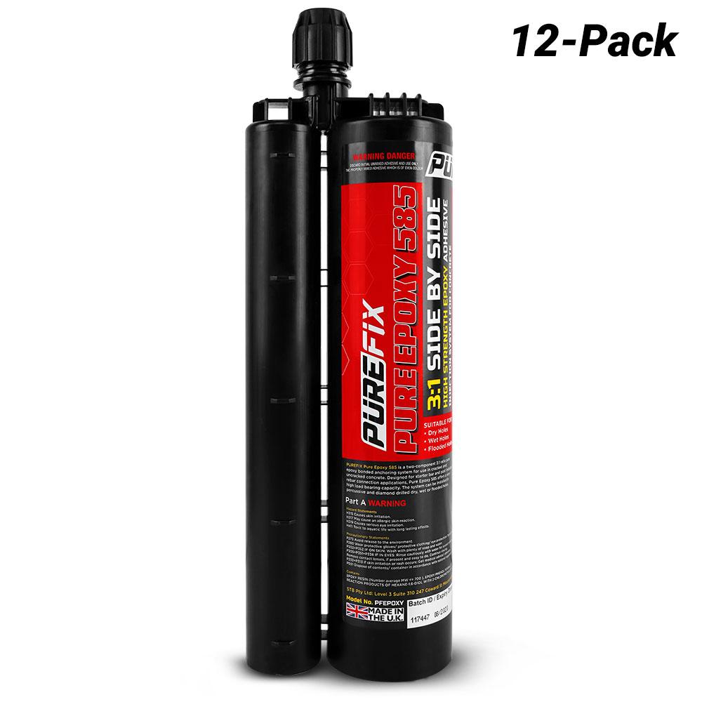 PureFix PFEPOXYPK 12-Pack 585ml Epoxy 585 Chemical Anchor Masonry Adhesive
