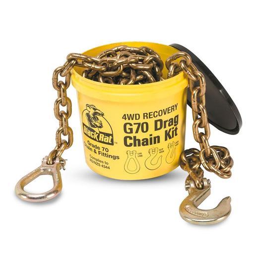 Beaver 411008 Grade 70 8mm x 5m Gold Drag Chain With Lug Link and Slip Hook