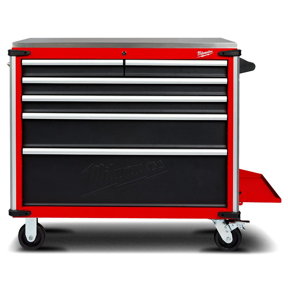 Milwaukee 48228538 1016mm (40") 6 Drawer Mobile Work Bench Tool Trolley ...