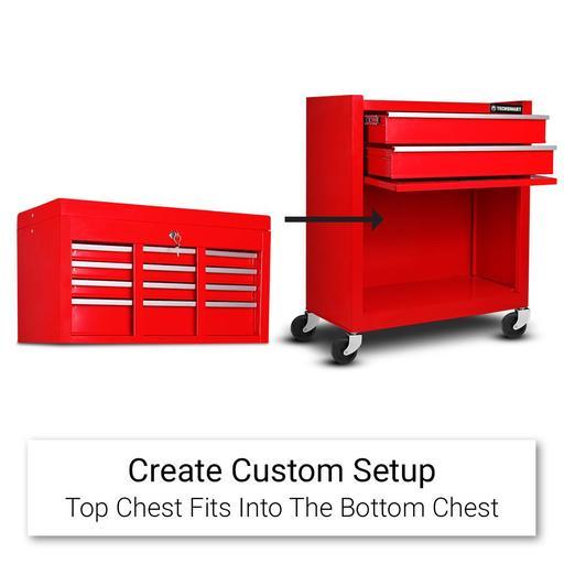 Techsmart D7DTCK 27" 8 Drawer Top and Bottom Tool Chest Kit