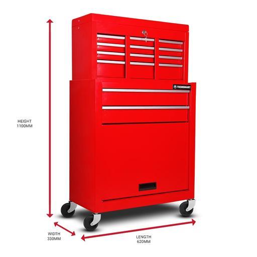 Techsmart D7DTCK 27" 8 Drawer Top and Bottom Tool Chest Kit