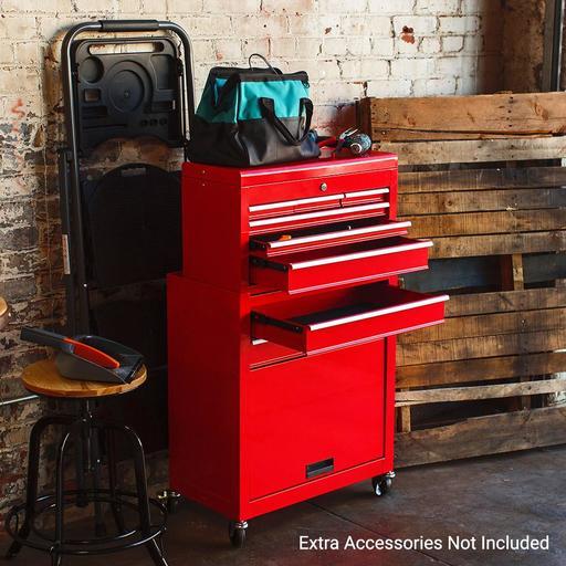 Techsmart D7DTCK 27" 8 Drawer Top and Bottom Tool Chest Kit