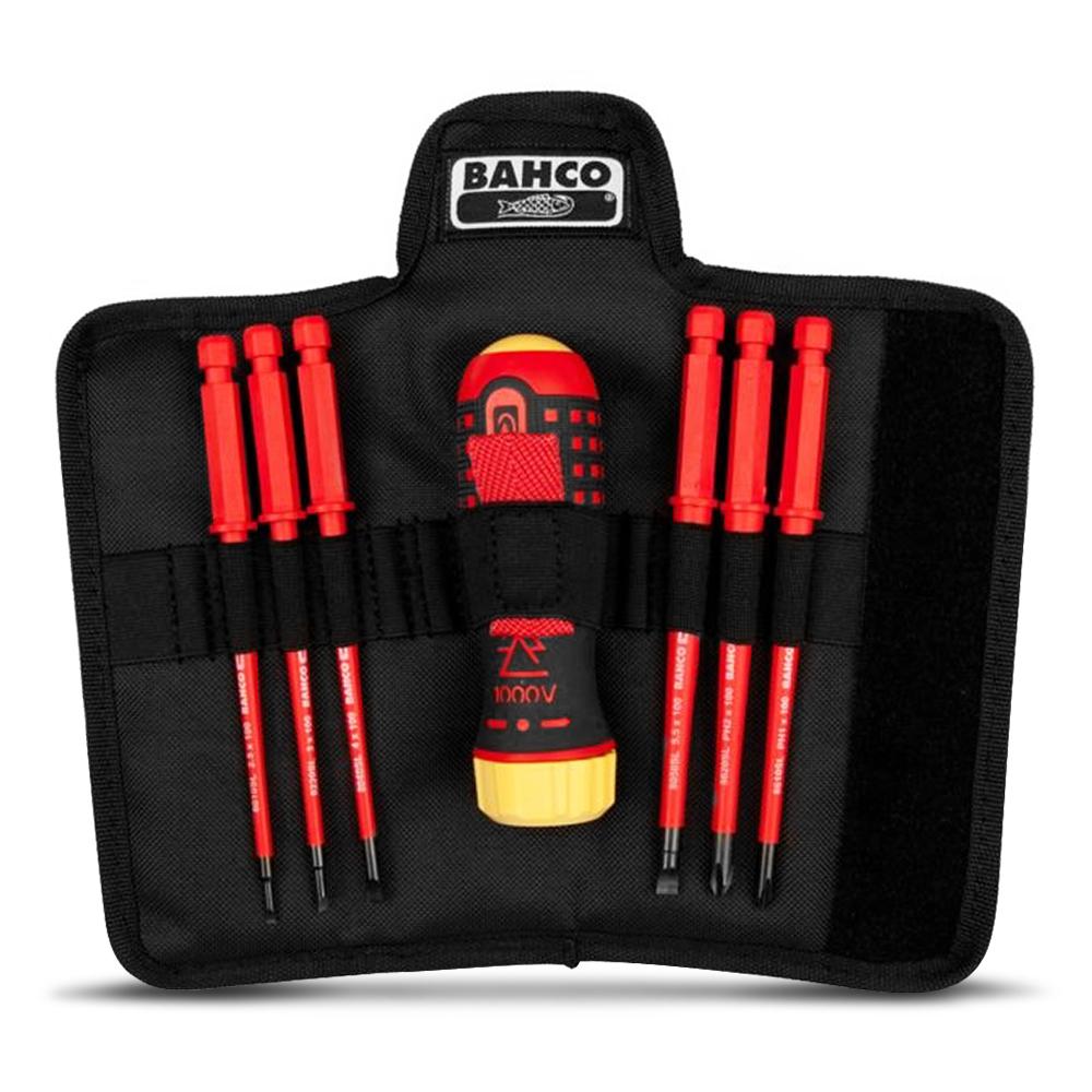 Bahco 808061 7pce 1000V 48-Tooth Ratcheting Screwdriver with ...