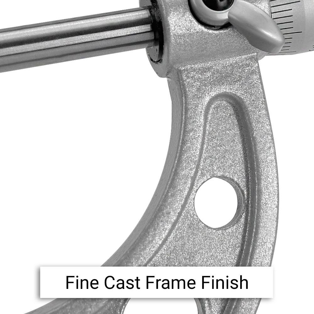 Daytona DMICR4 4 Pce 0-100mm Range Fine Cast Frame Finish Micrometer Set