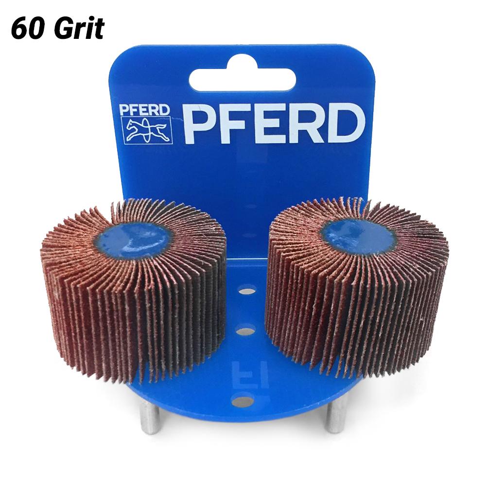 PFERD 47800135 2-Pack 50 x 30mm Aluminium Oxide Fan Grinder 60 Grit