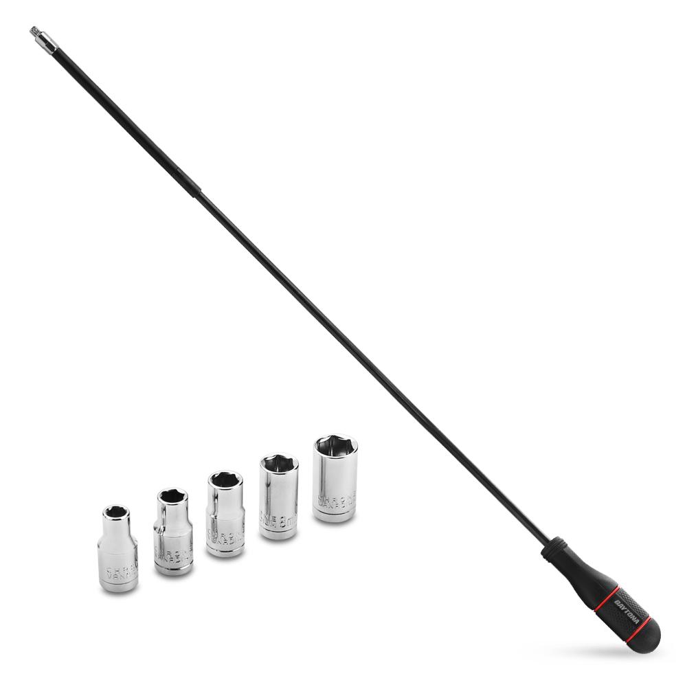 Daytona D6PSCR 6pce 500mm 1/4" Extra Long Flexible Driver Set