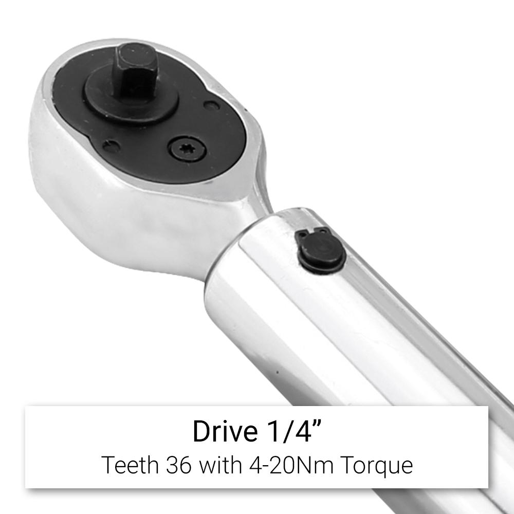 Daytona D14TWW 1/4" Drive Window Type Torque Wrench 4-20Nm