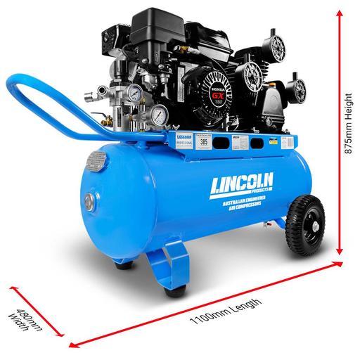 Lincoln L6560HP 60L 5.5HP Honda Powered Triple Piston Twin Belt Driven ...