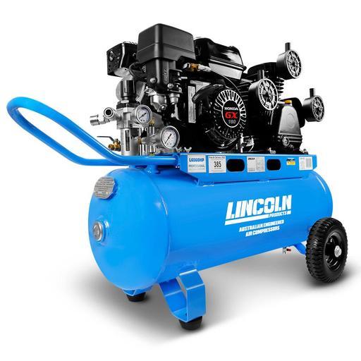 Lincoln L6560HP 60L 5.5HP Honda Powered Triple Piston Twin Belt Driven ...