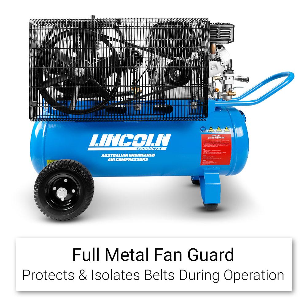 Lincoln L6560HP 60L 5.5HP Honda Powered Triple Piston Twin Belt Driven ...