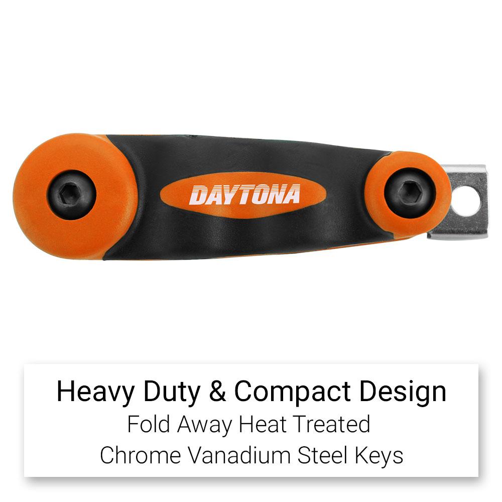 Daytona D8FTRX 8pce Folding Hex Key Torx Wrench Set T5-T20