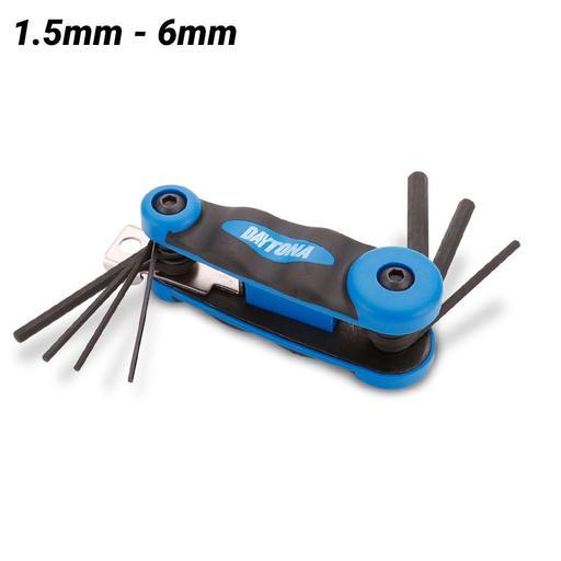 Daytona D7FHXW 7pce Folding Hex Key Metric Wrench Set 1.5mm-6mm