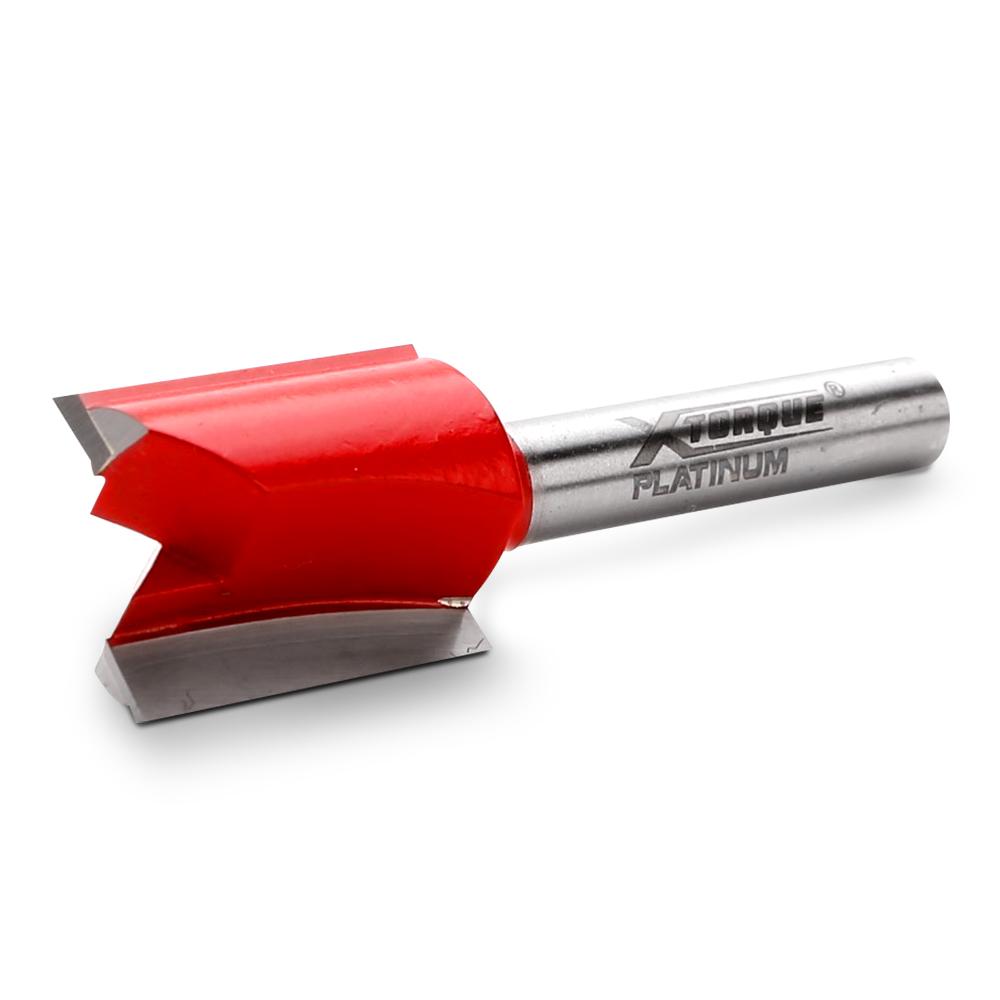 Xtorque XP1614 Platinum 16mm Straight Double Flute 1/4" Shank Router Bit