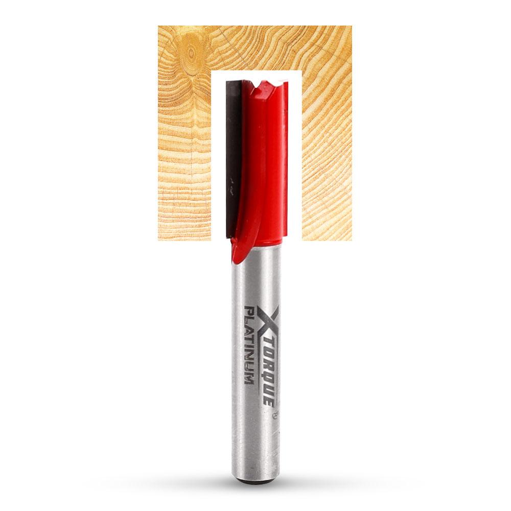 Xtorque XP8814 Platinum 8mm Straight XL Double Flute 1/4" Shank Router Bit