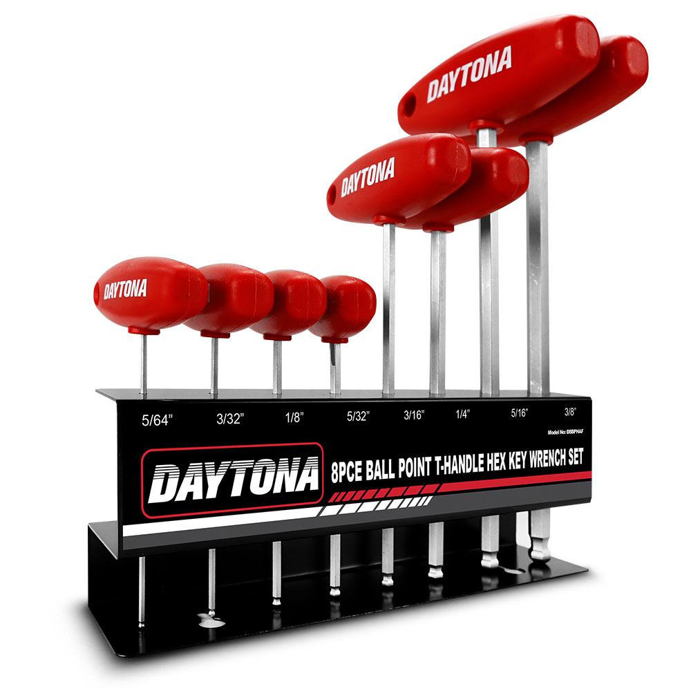 Daytona D8BPHAF 8pce Ball Point T-Handle Hex Key AF Wrench Set